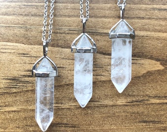 Epoch clear crystal necklace store