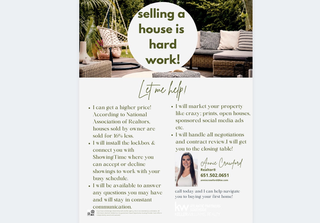 Sale! FSBO Real Estate Flyer Template Design | FSBO | Real Estate ...