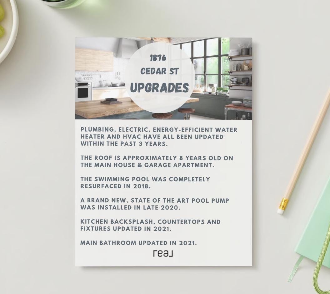 Real Estate Upgrade List Template Design | Realtor Templates | Real ...