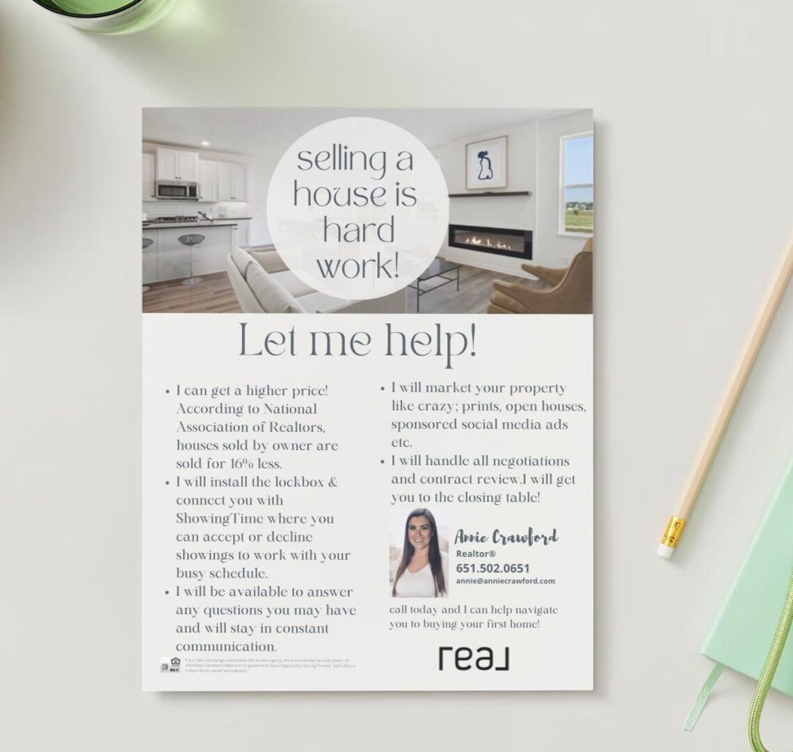 FSBO Real Estate Flyer Template Design | FSBO | Real Estate Marketing ...