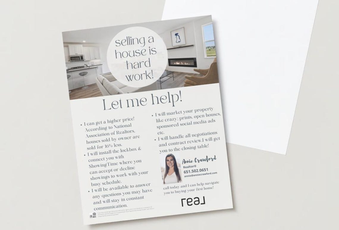 FSBO Real Estate Flyer Template Design | FSBO | Real Estate Marketing ...