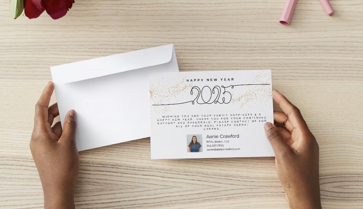 Realtor Happy New Years- Realtor Holiday Card | Editable PDF | Realtor ...