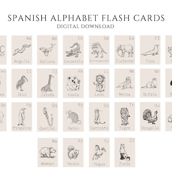 Spanish Alphabet - Etsy