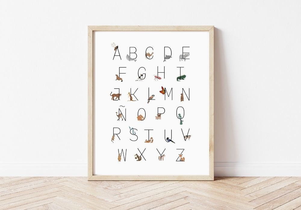 Spanish Animal Alphabet, Homeschool Decor, Educational Prints ...