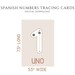 Spanish Numbers Tracing Cards, Number Tracing, Letter Tracing ...