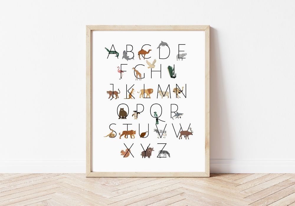 French Picture Alphabet, Digital Download, Educational Printable, ABC ...