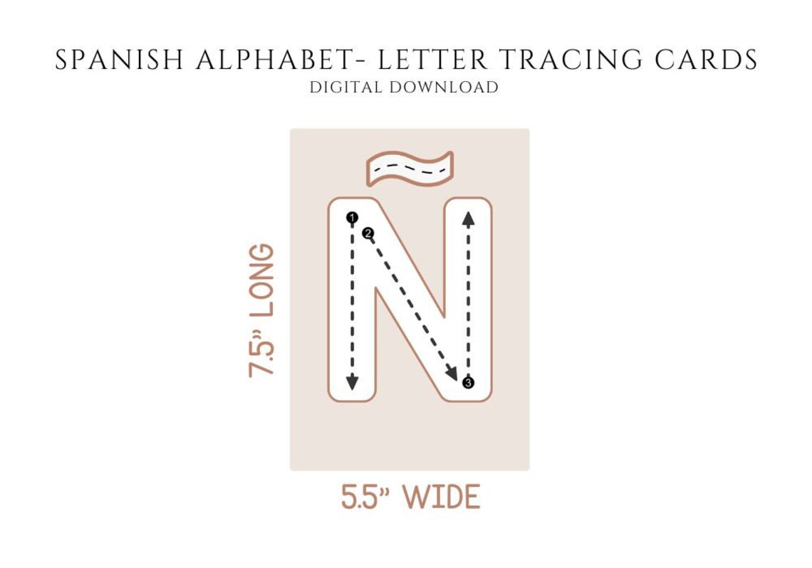 Spanish Alphabet Letter Tracing Cards, Letter Tracing, Homeschool ...