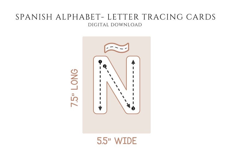 Spanish Alphabet Letter Tracing Cards, Letter Tracing, Homeschool ...