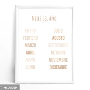Spanish Learning Bundle Set of 5, Homeschool Art, Educational Prints ...