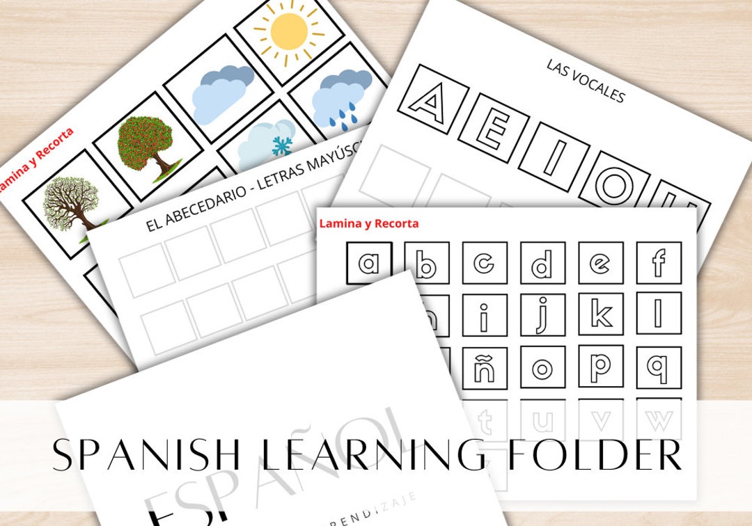 Spanish Workbook Folder-preschool Spanish Printables - Etsy