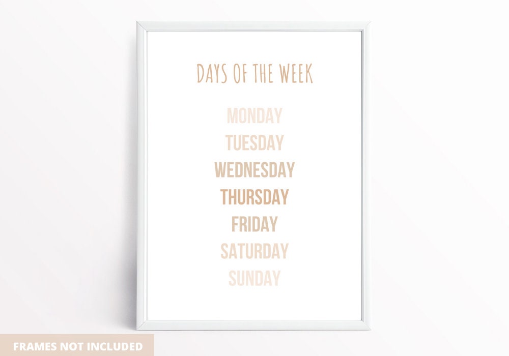 Days, Months, Weather English Set of 3, Preschool, Playroom, Nursery ...