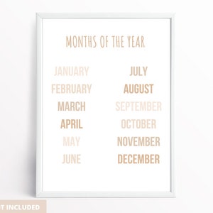 Days, Months, Weather English Set of 3, Preschool, Playroom, Nursery ...