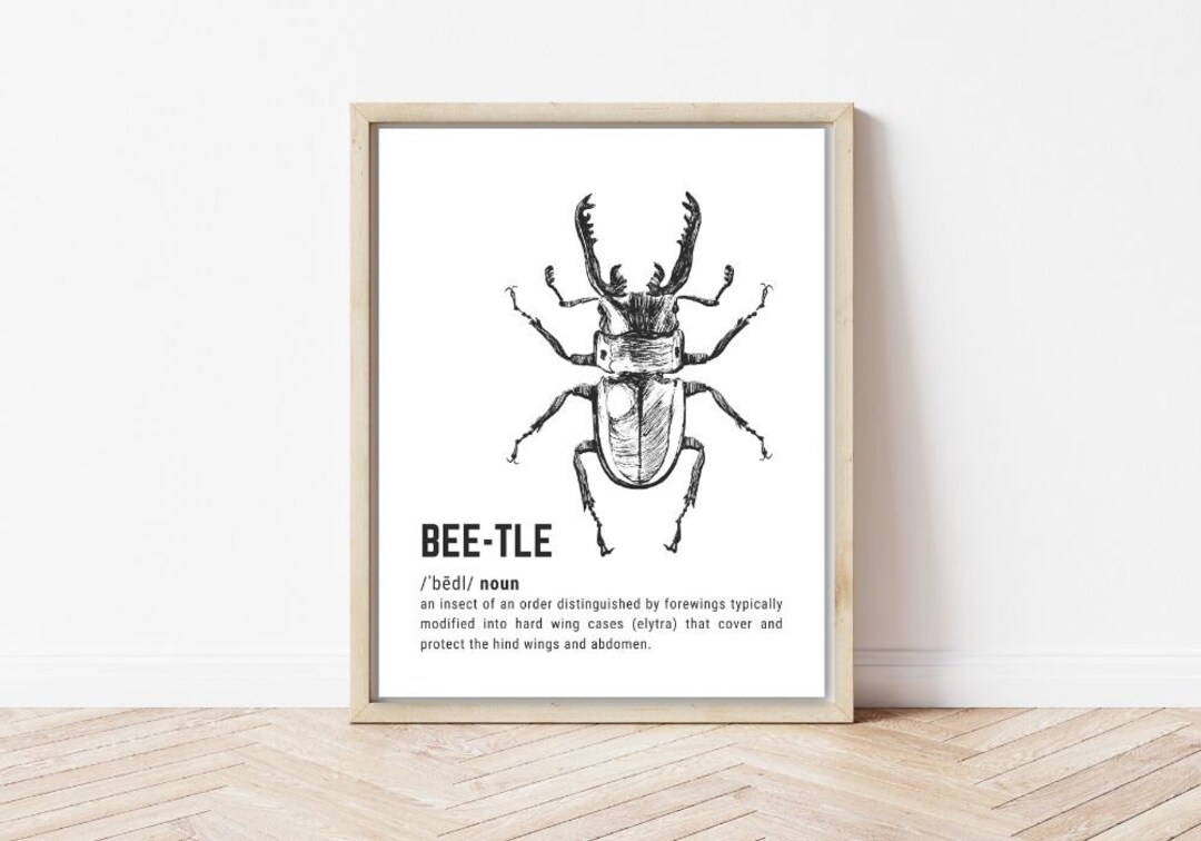Beetle Wall Art Printable, Kids Room, Bugs, Insects, Nursery Decor ...
