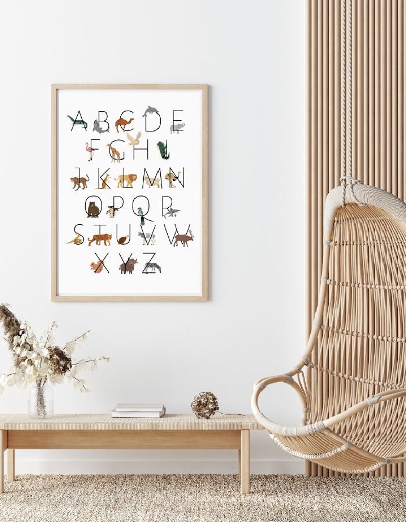 French Picture Alphabet, Digital Download, Educational Printable, ABC ...