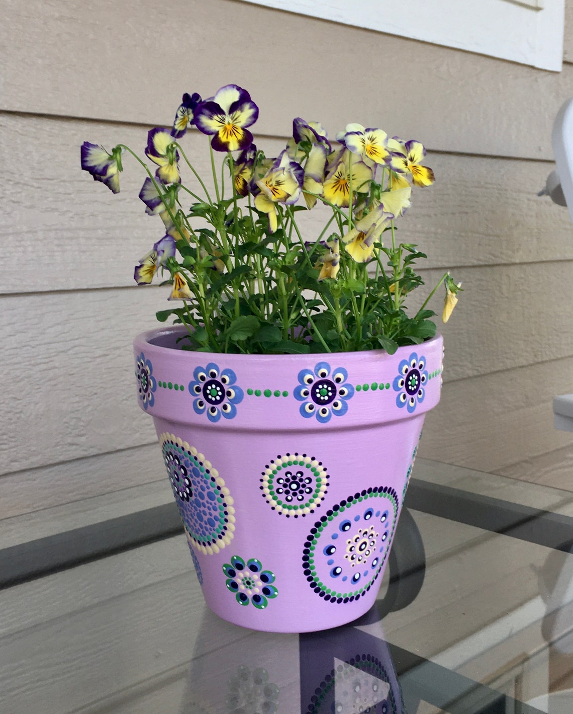 Mandala, Dot Art, Hand Painted, Terracotta Pot, Clay Pot, Dotted, One ...