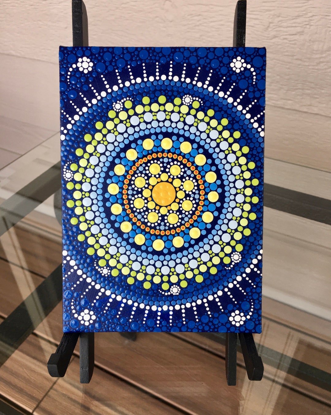 Mandala Dot Art Hand Painted Canvas, Canvas Panel - Etsy