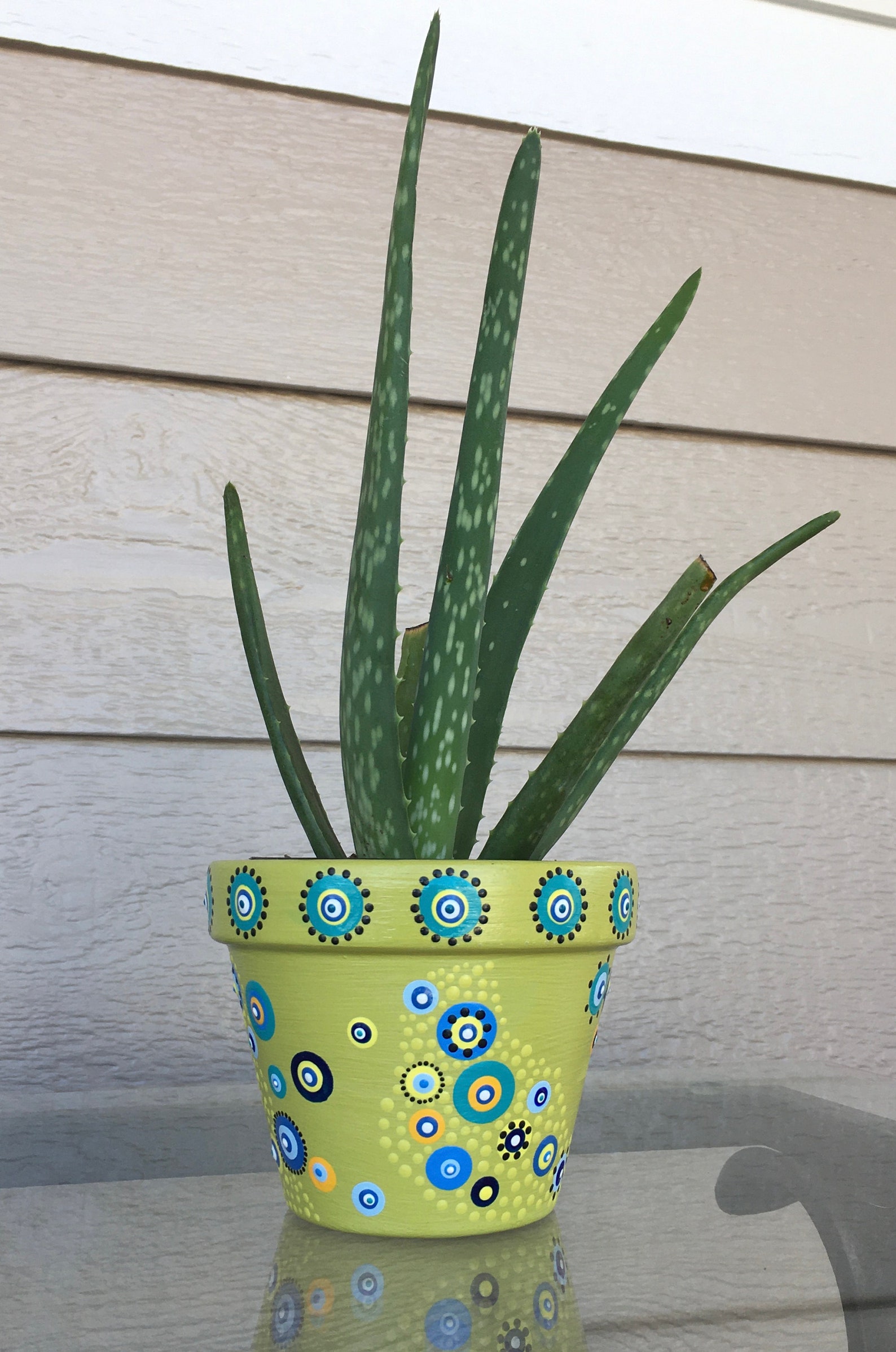 Stylized, Dot Art, Hand Painted, Terracotta Pot, Clay Pot, Dotted, One ...