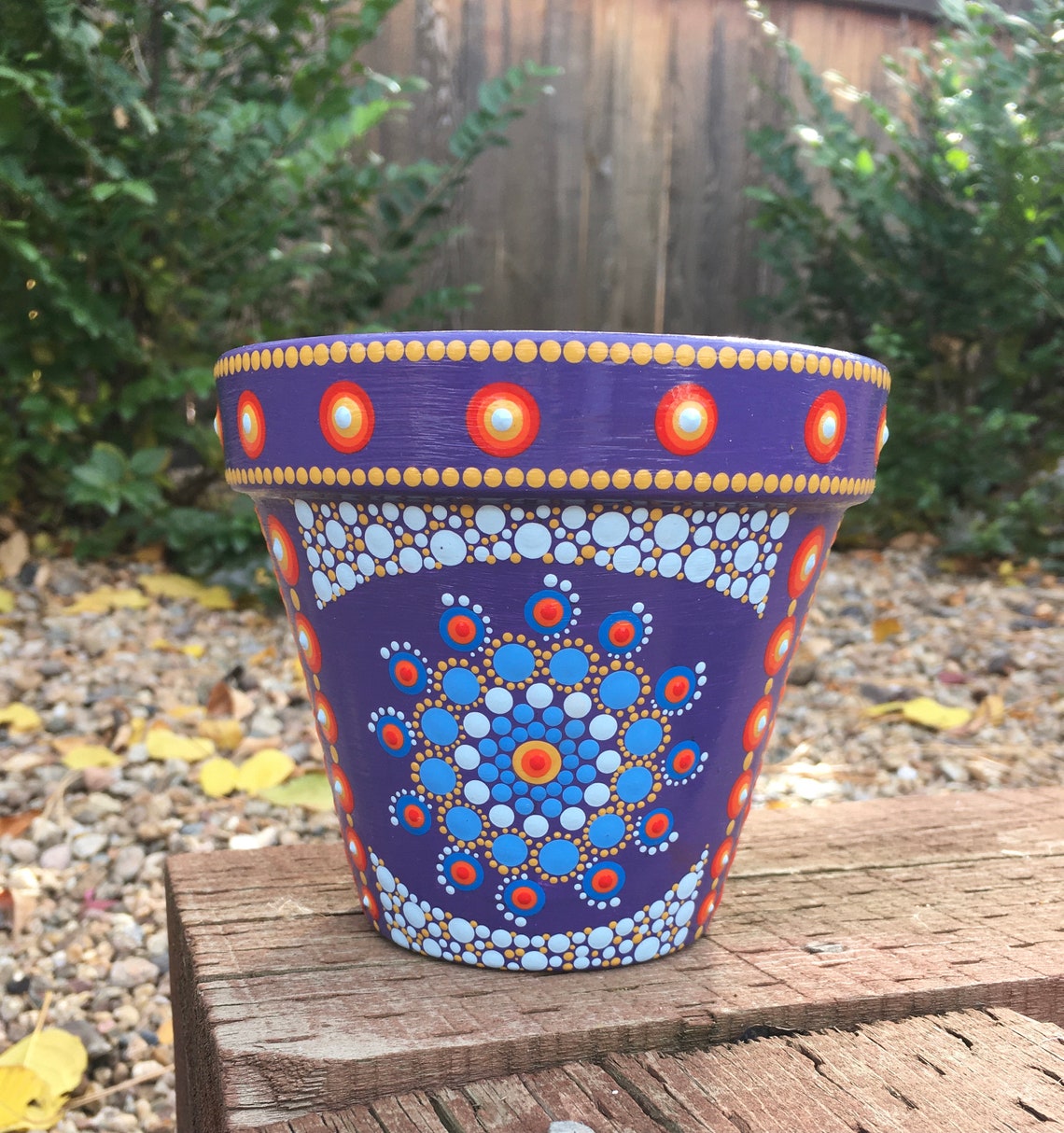 Stylized Dot Art Hand Painted Terracotta Pot Clay Pot - Etsy