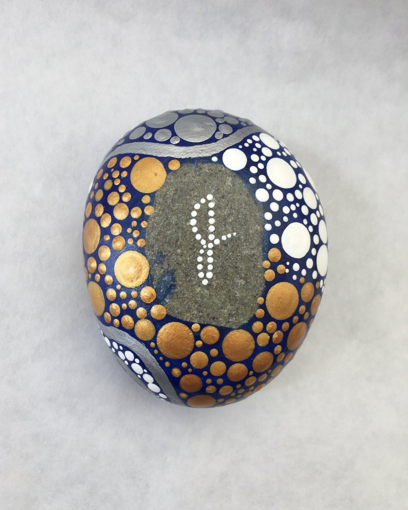 Natural Stone, Dotted, Dot Art, Mosaic, Metallic, Hand Painted ...