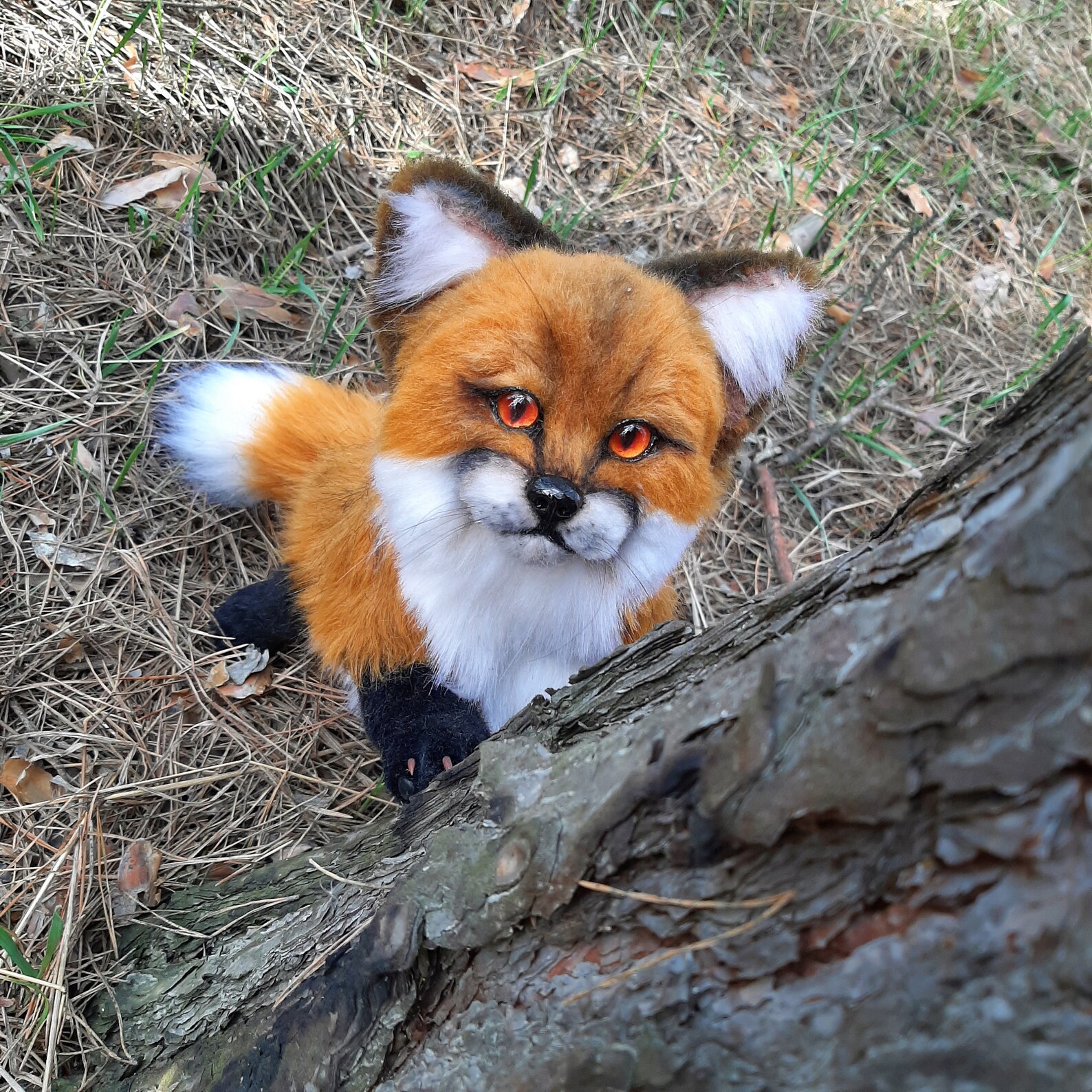 Realistic fox plush stuffed red fox soft wild animal | Etsy