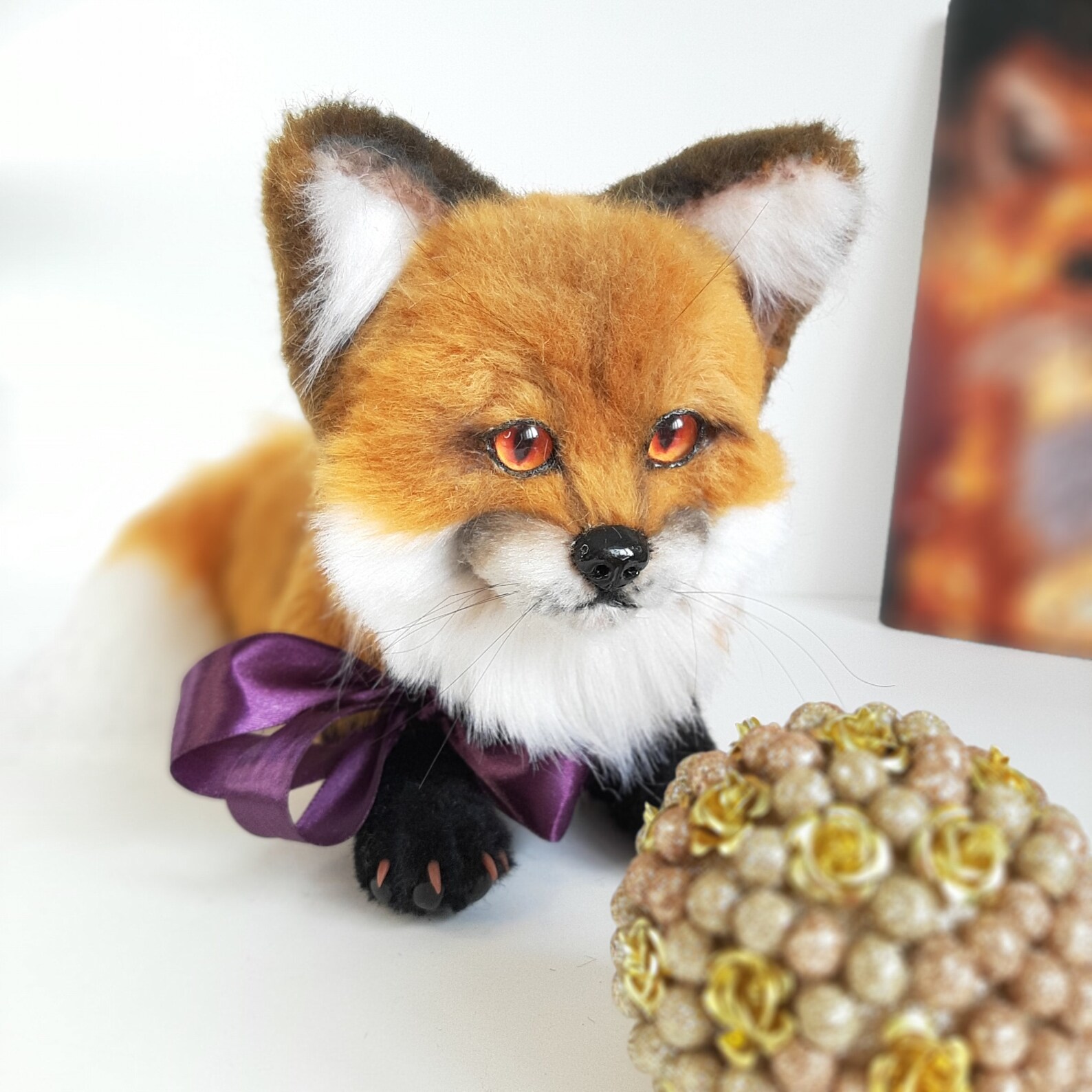 Realistic fox plush stuffed red fox soft wild animal | Etsy