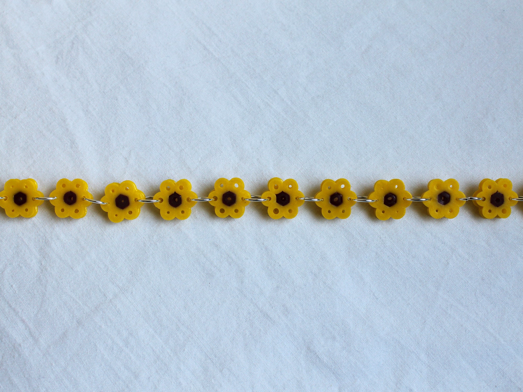 Flower Chain Belt Perler Sunflower Belt Chain Hama Belt - Etsy