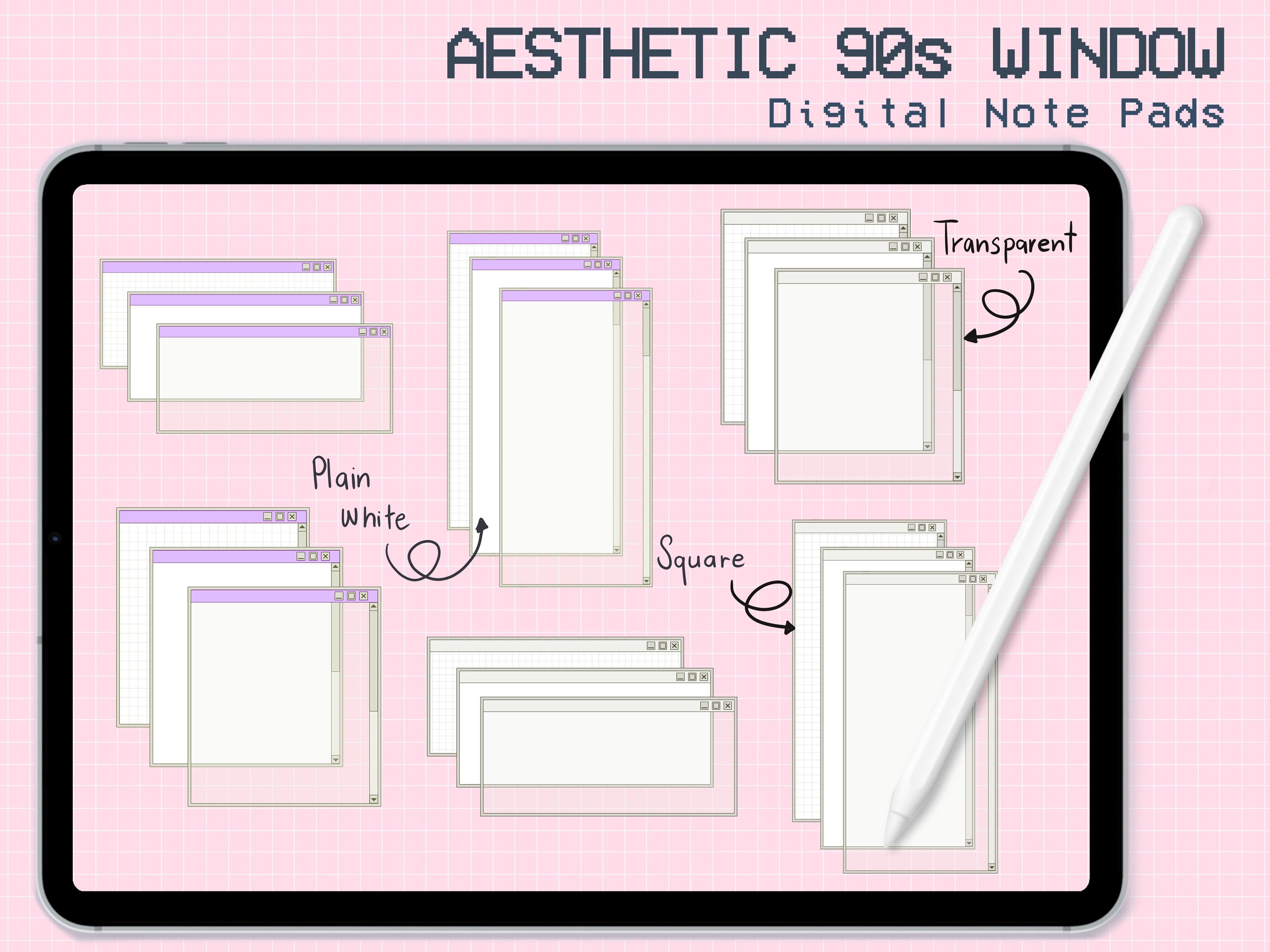 Aesthetic Lofi 90s Window Digital Note Pads Digital Sticky - Etsy
