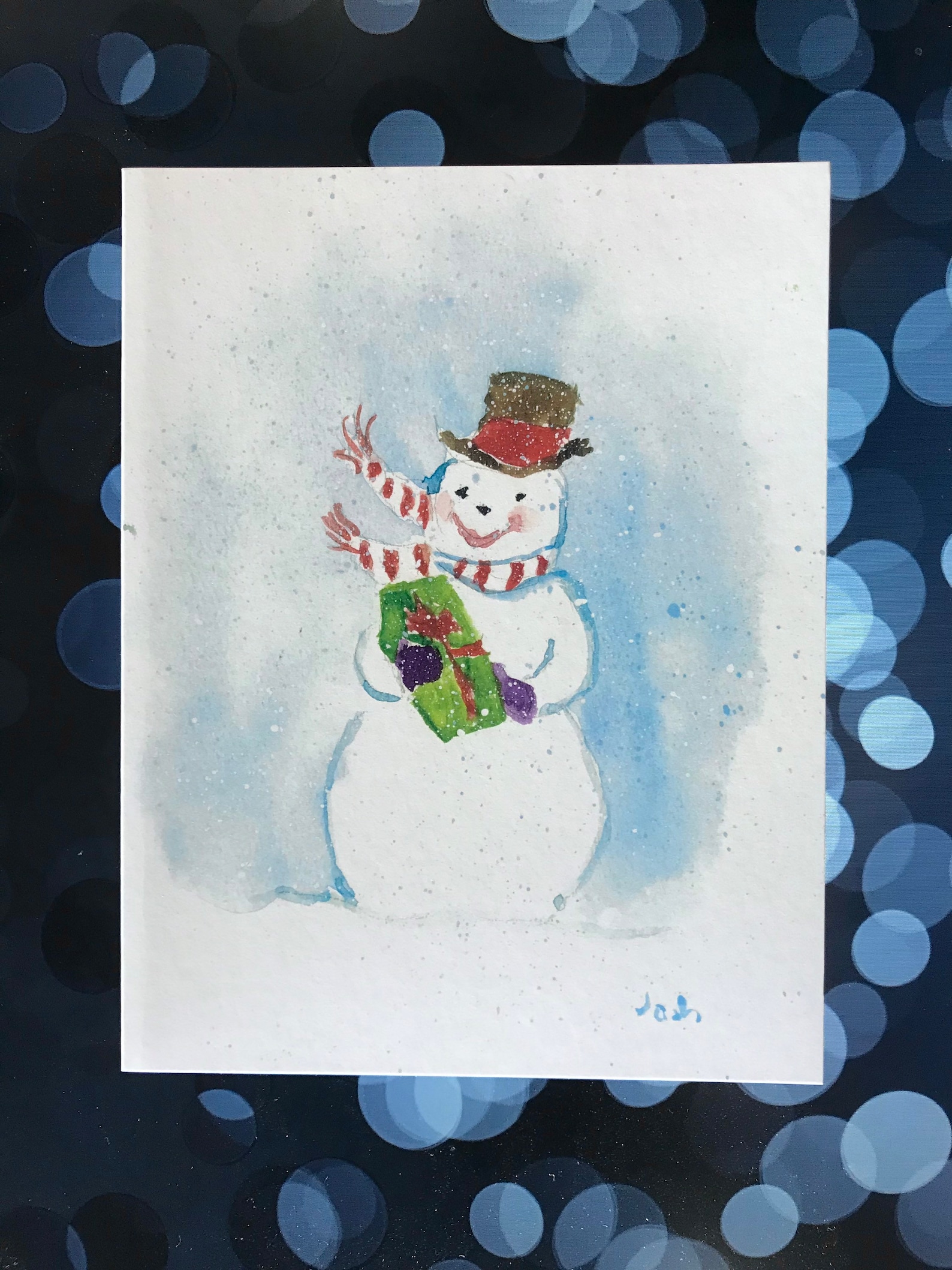 8 Christmas Cards : Hand Painted Watercolor Variety Pack - Etsy