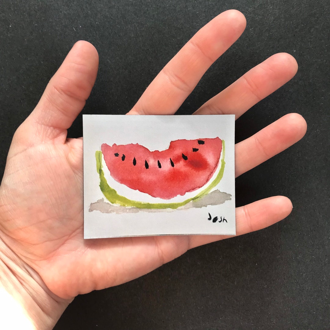 Watermelon Fridge Magnet | Watercolor Sweet Summer Painting - Etsy