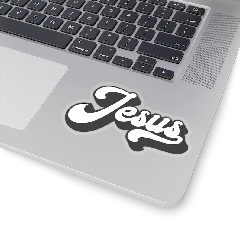 Christian Jesus Retro Text Sticker - Etsy