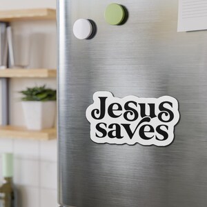 Religious Christian Jesus Saves Magnet, Christian Gift, Religious Decor ...