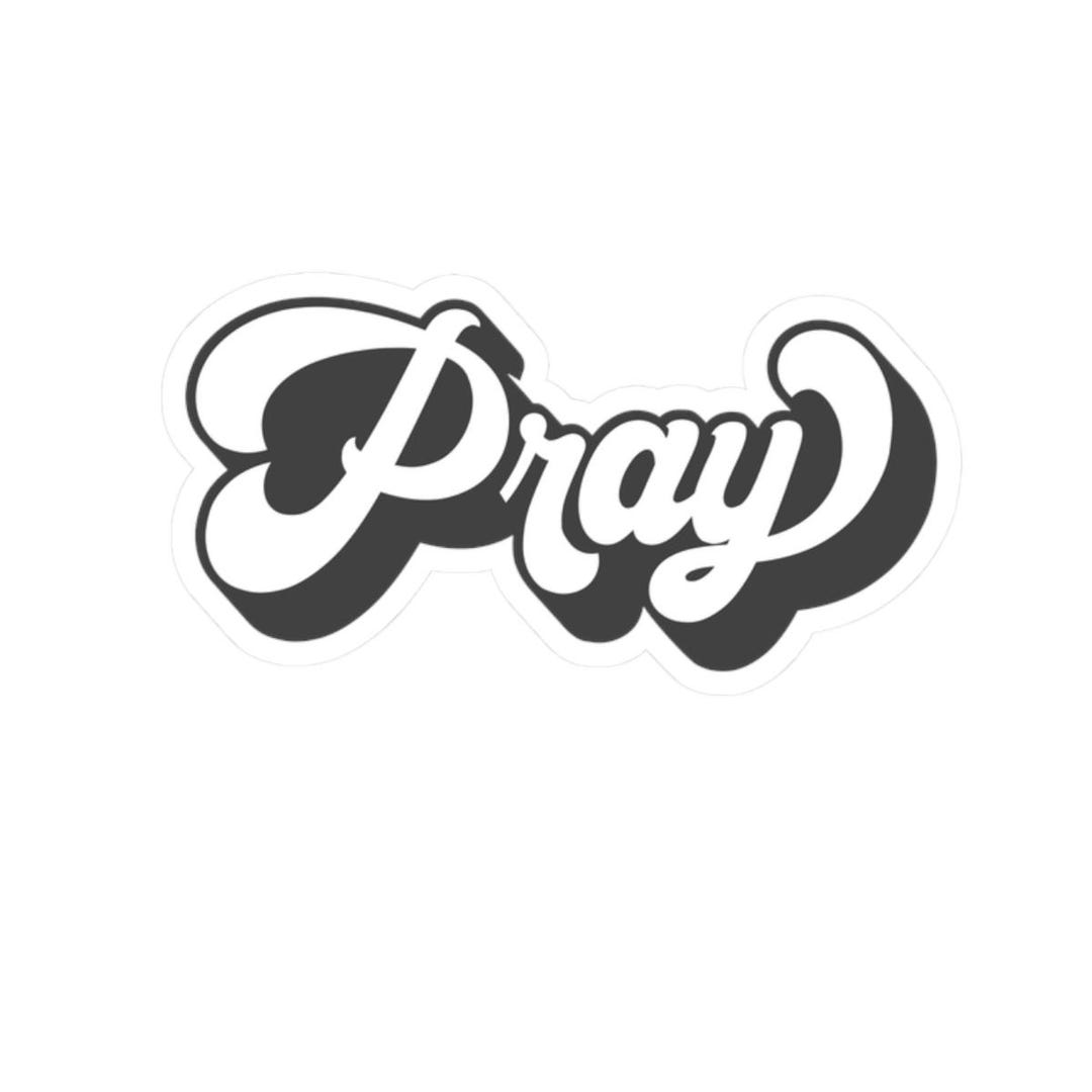 Pray Retro Christian Sticker - Etsy