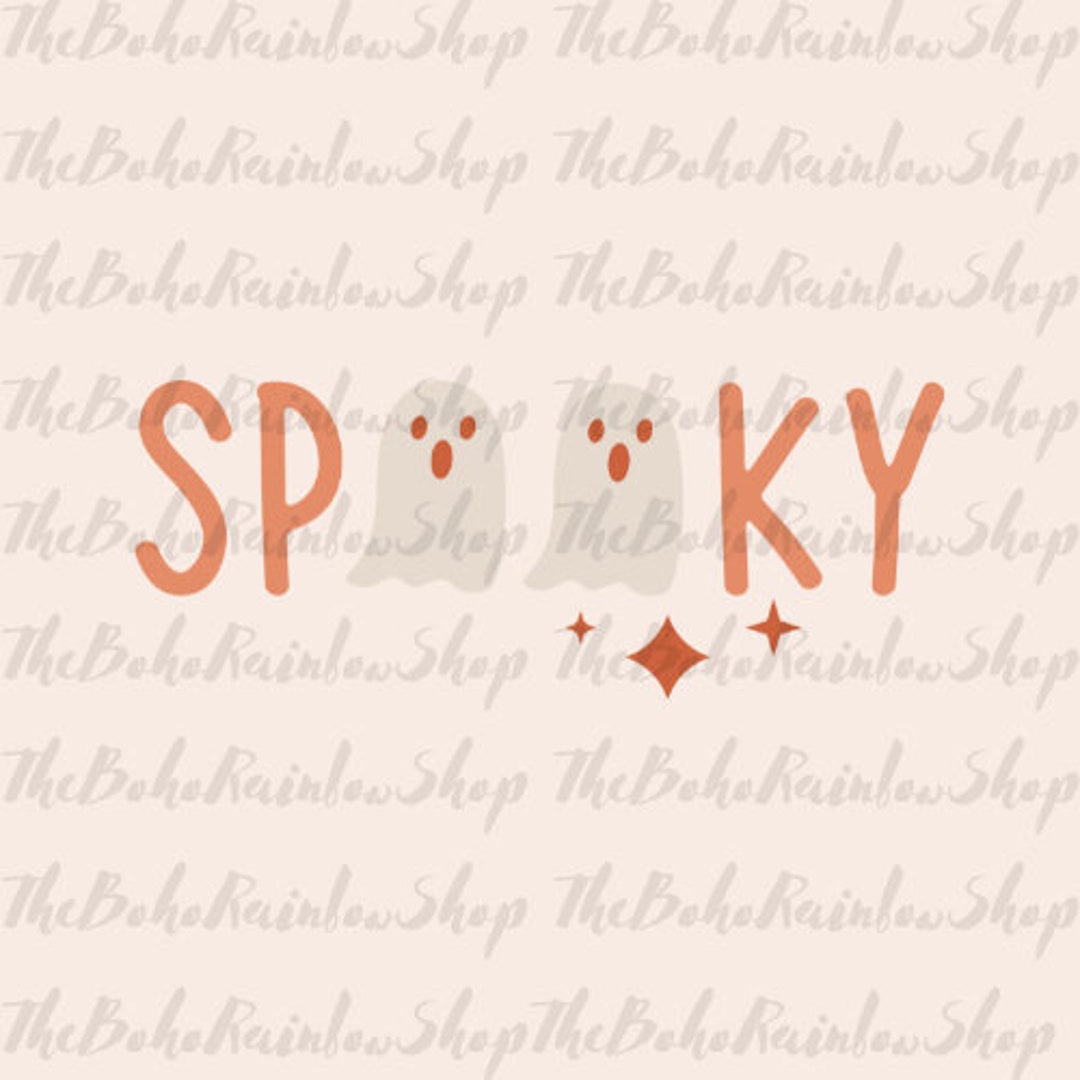 Spooky Ghost SVG Cut File Boho Halloween Svg, Boho Halloween Shirt Svg ...