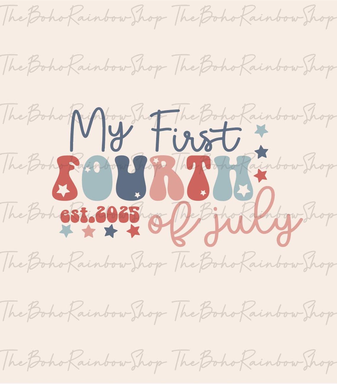 Boho My First Fourth of July Est.2025 Svg Png, Boho Kids Svg Png , Boho ...