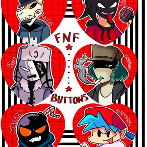 Friday Night Funkin Button Pins - Etsy