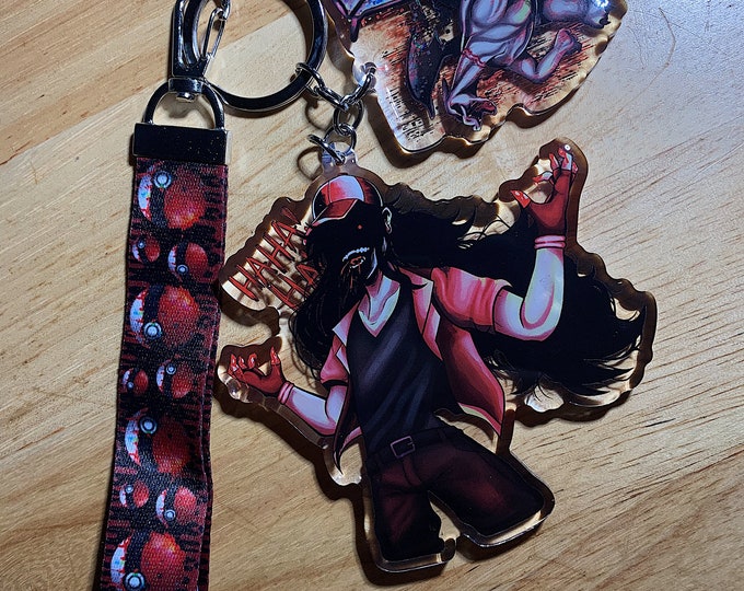 Creepypasta — Strangled Red Acrylic Charm(s) W/ Lanyard - Etsy