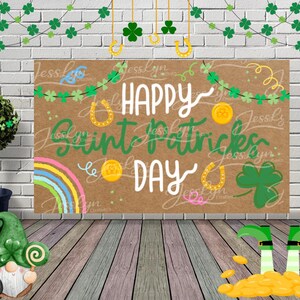 St. Patrick’s Day Rainbow Banner Template - Etsy