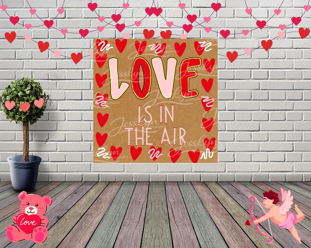 Love is in the Air Small Banner Template - Etsy