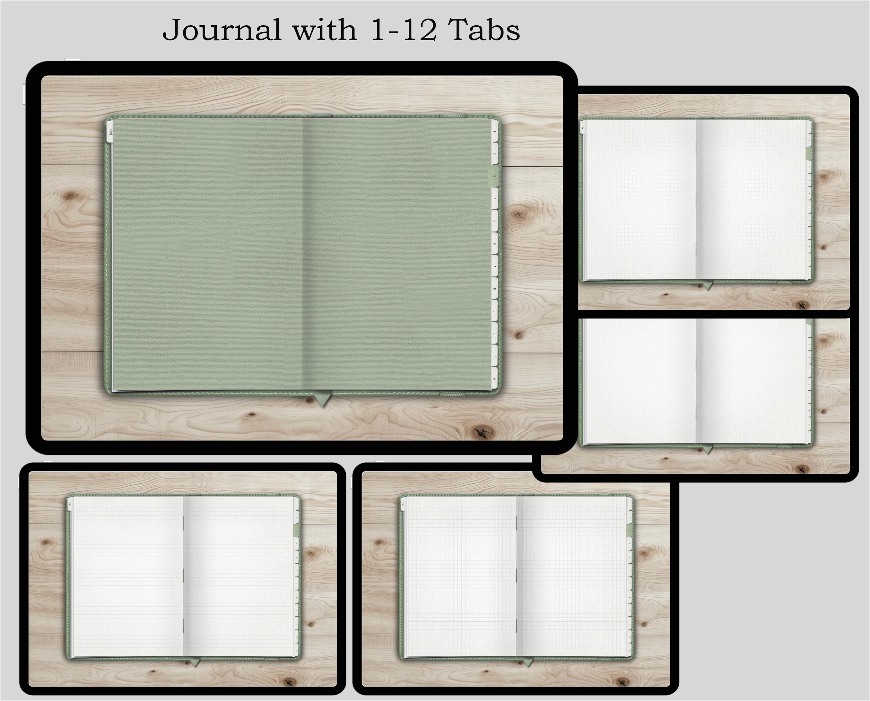 Sage Journal Undated / Notebook / Realistic Digital Journal / for E.g ...