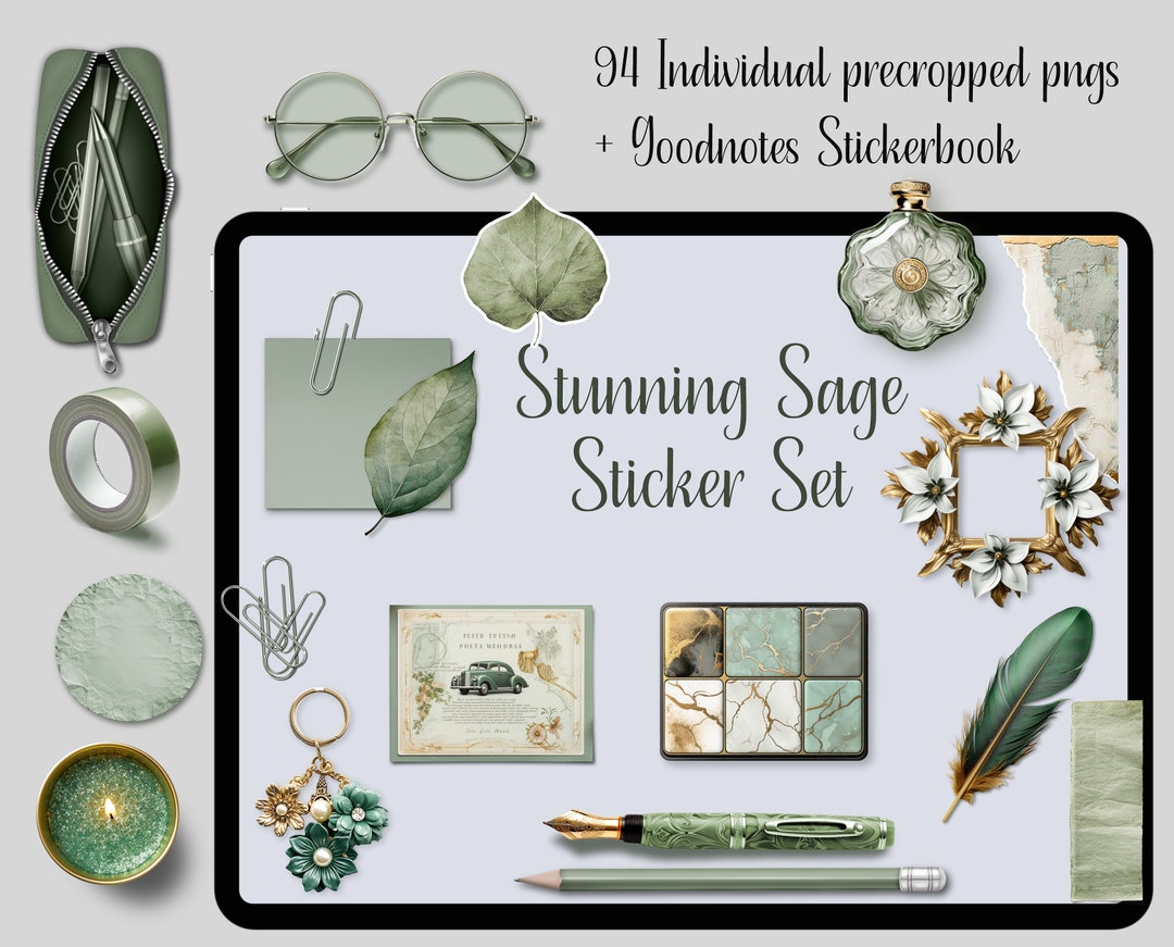 Stunning Sage / Digital Sticker / Realistic Dashboard Sticker / for ...