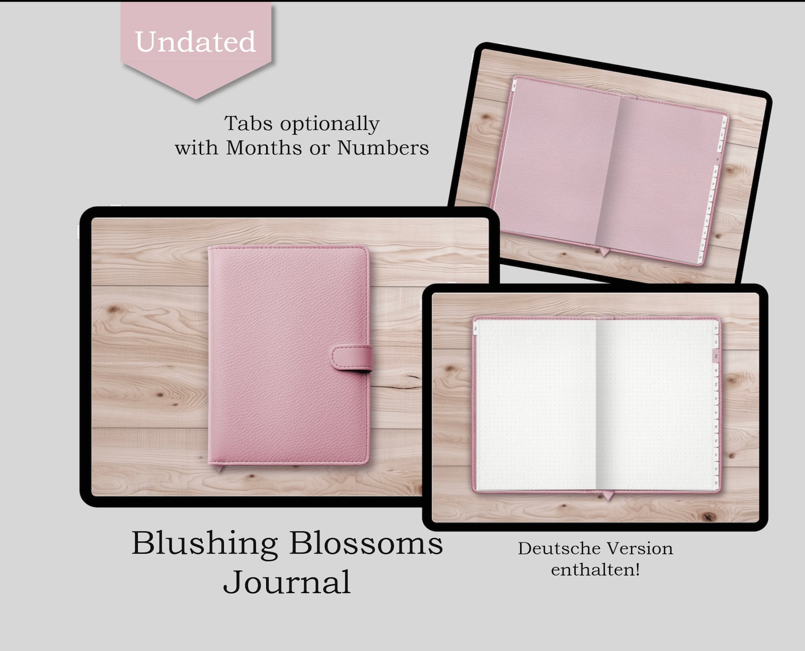 Blossom Journal Undated / Notebook / Realistic Digital Journal / for E ...