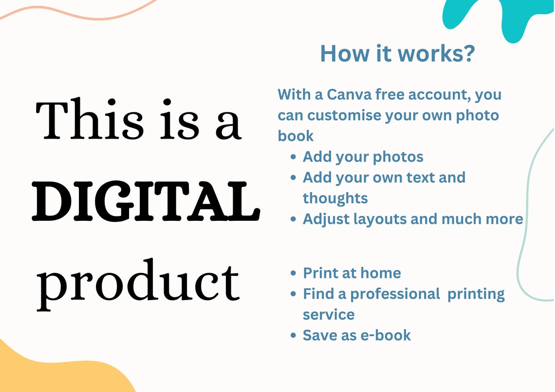 Digital Editable Photo Collage Poster, Canva Editable Poster, Photo ...