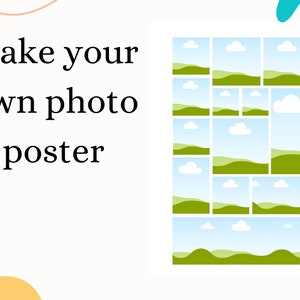 Digital Editable Photo Collage Poster, Canva Editable Poster, Photo ...