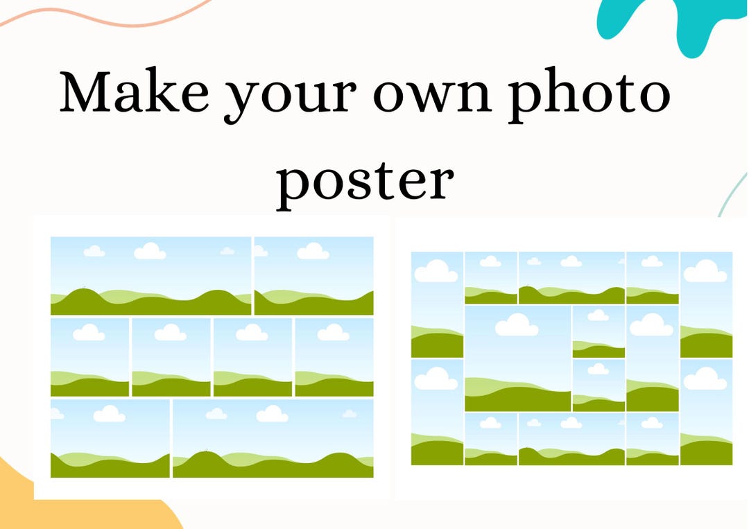 Digital Editable Photo Poster, Canva Editable Photo Collage Posters ...