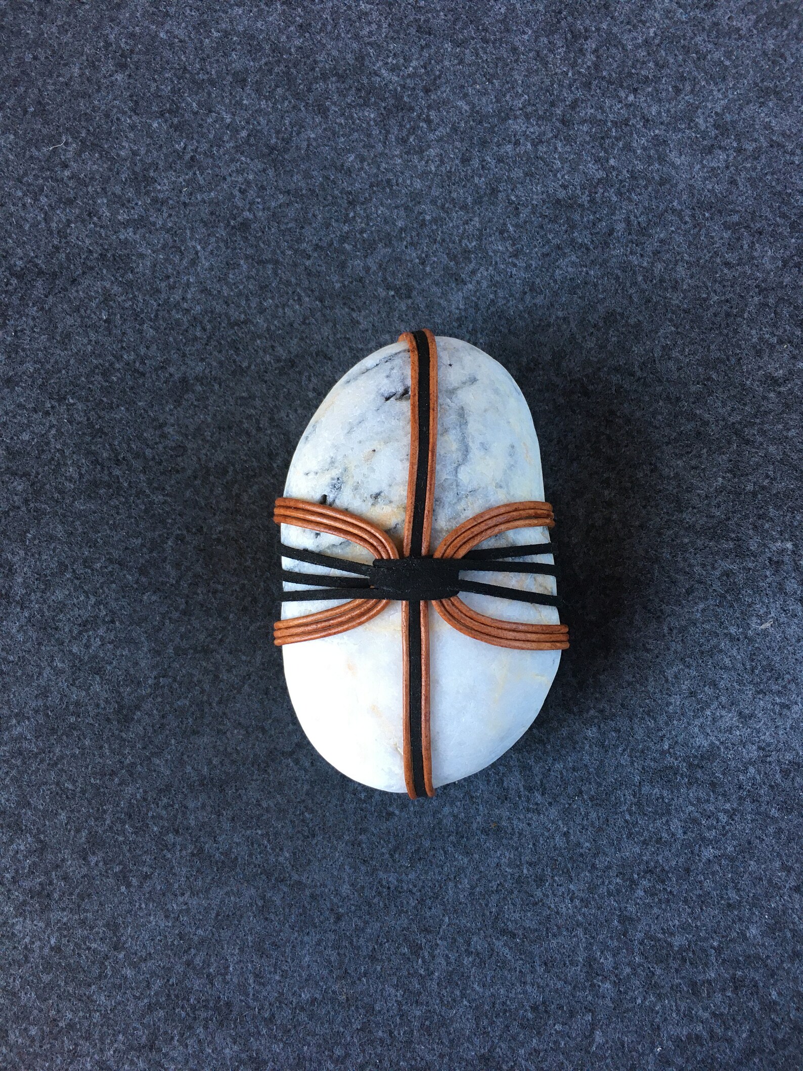 Maine Musubi Stone, Japanese Inspired Wrapped Stone, Zen Rock ...