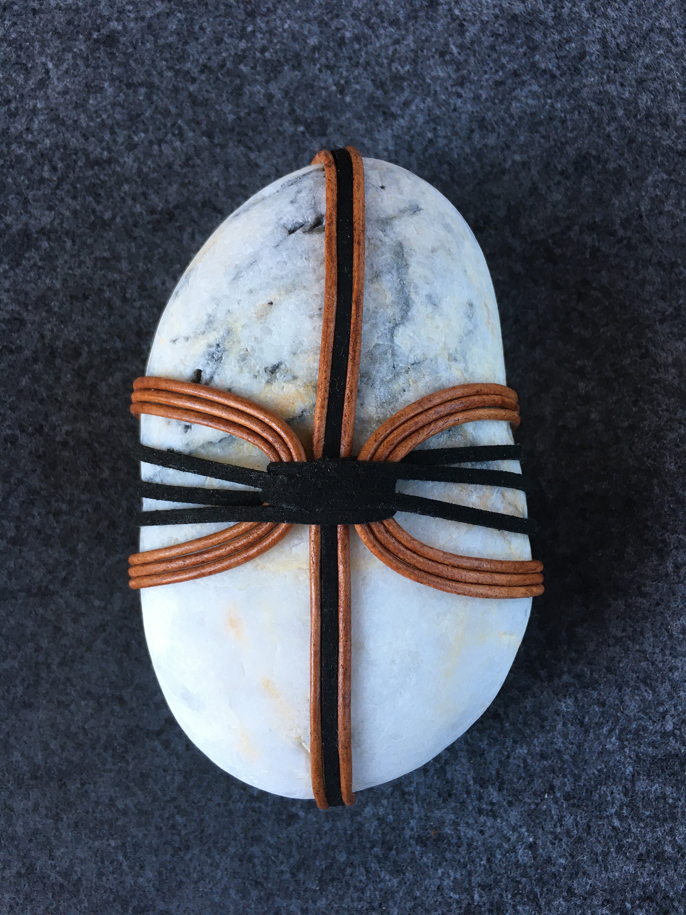 Maine Musubi Stone, Japanese Inspired Wrapped Stone, Zen Rock ...