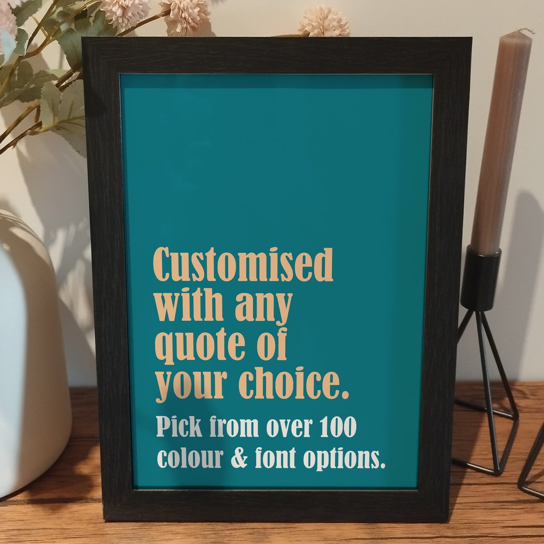 Custom Quote Print Personalised Text Custom Wall Art - Etsy UK