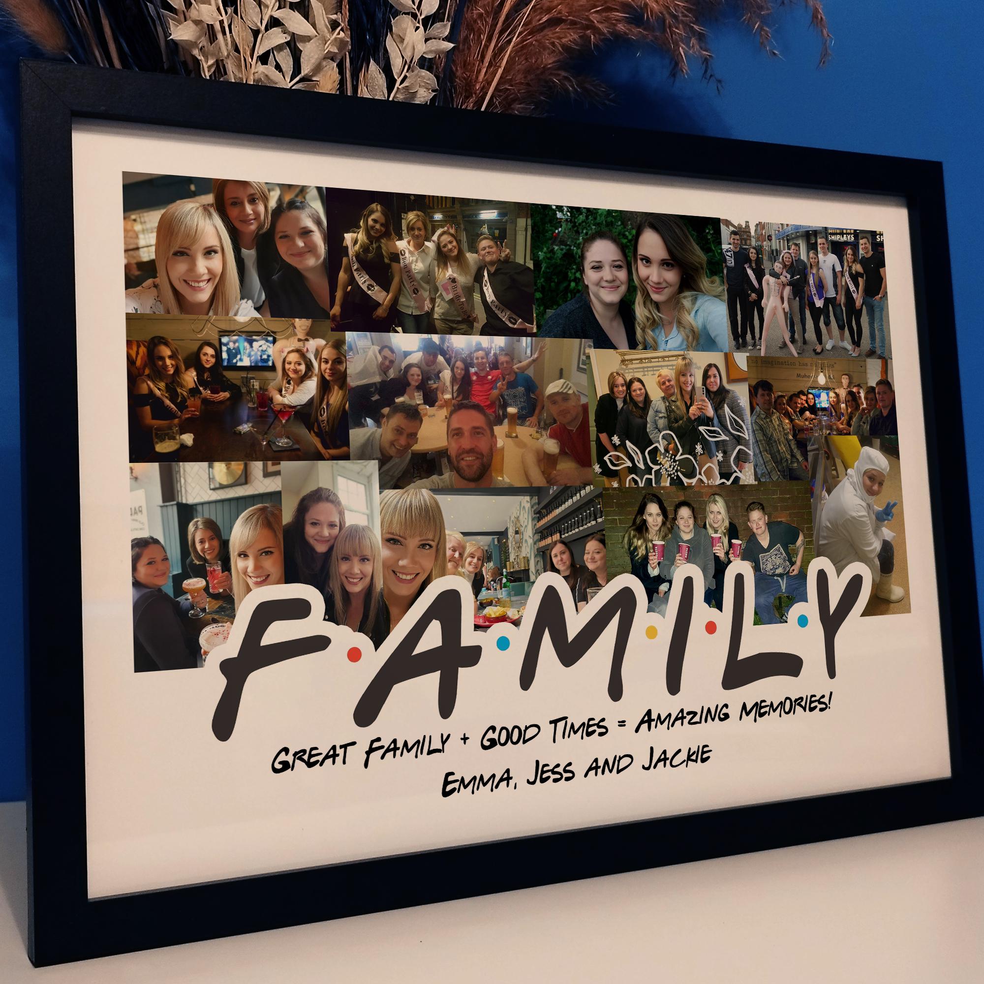 Familie Ord Collage Family Big Collage Frame With 100 Photos, Parent's