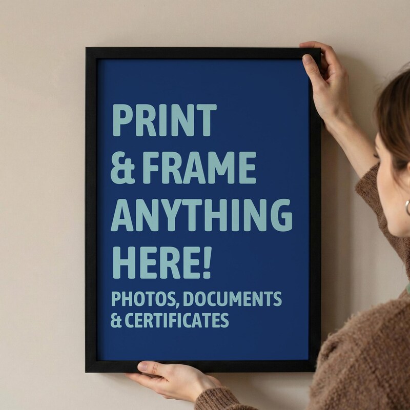 Framed Printed Document - Etsy