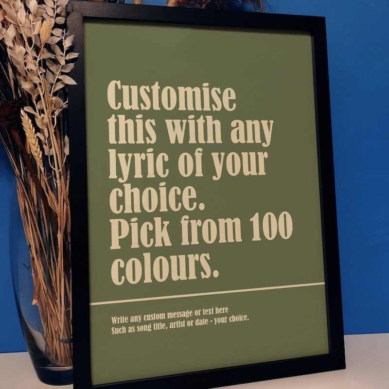 Song Lyrics Wall Art - Etsy